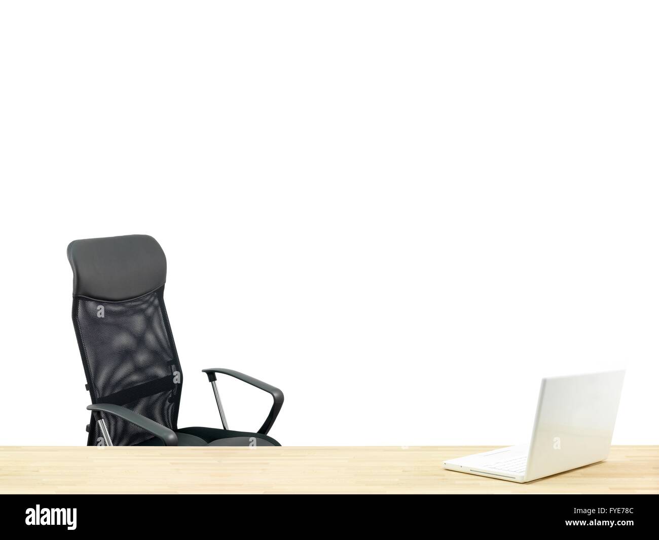 A workplace scene isolated against a white background Stock Photo - Alamy