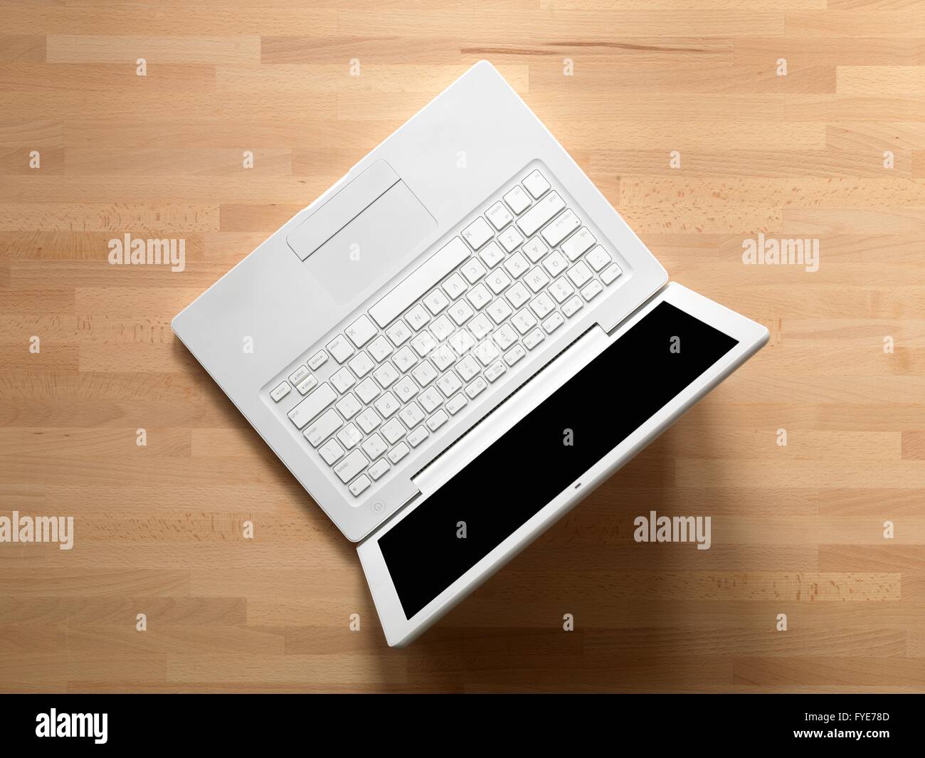 A workplace scene isolated against a white background Stock Photo - Alamy