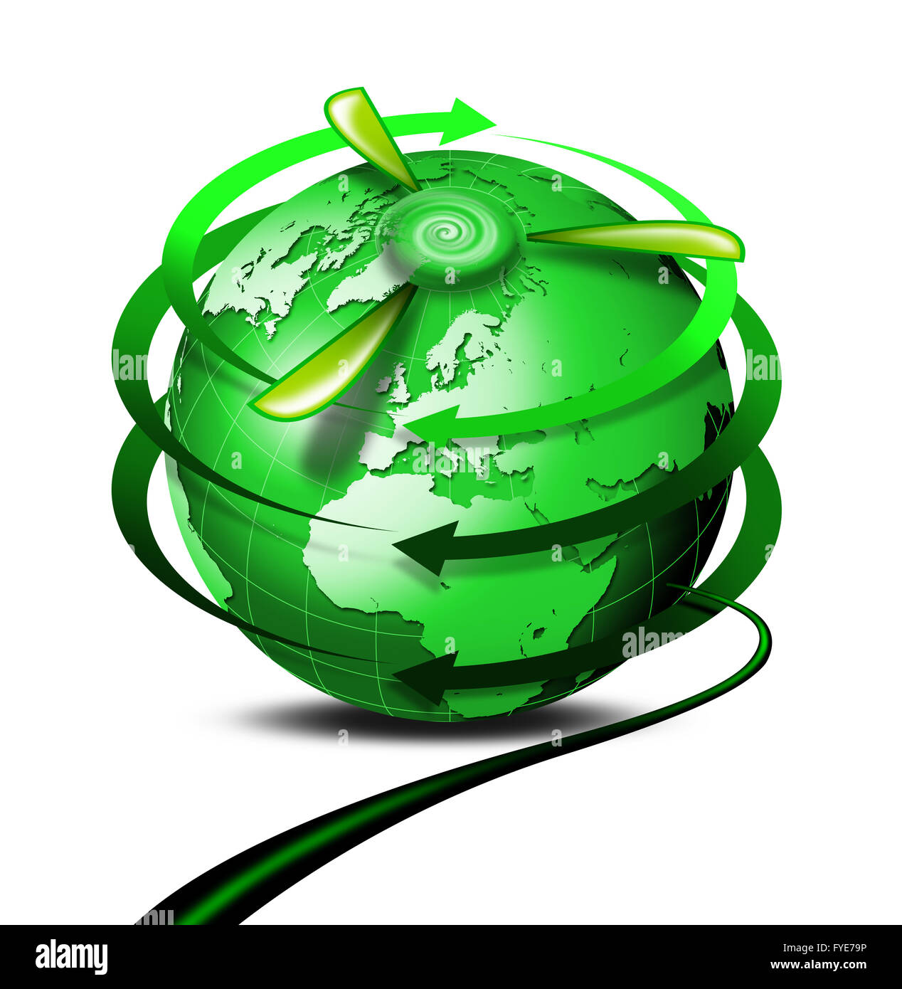 World bio wind energy Stock Photo - Alamy