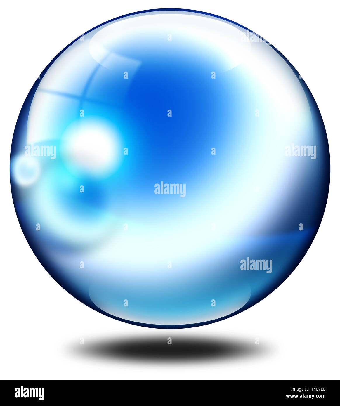 Blu bubble with gray shadow Stock Photo - Alamy