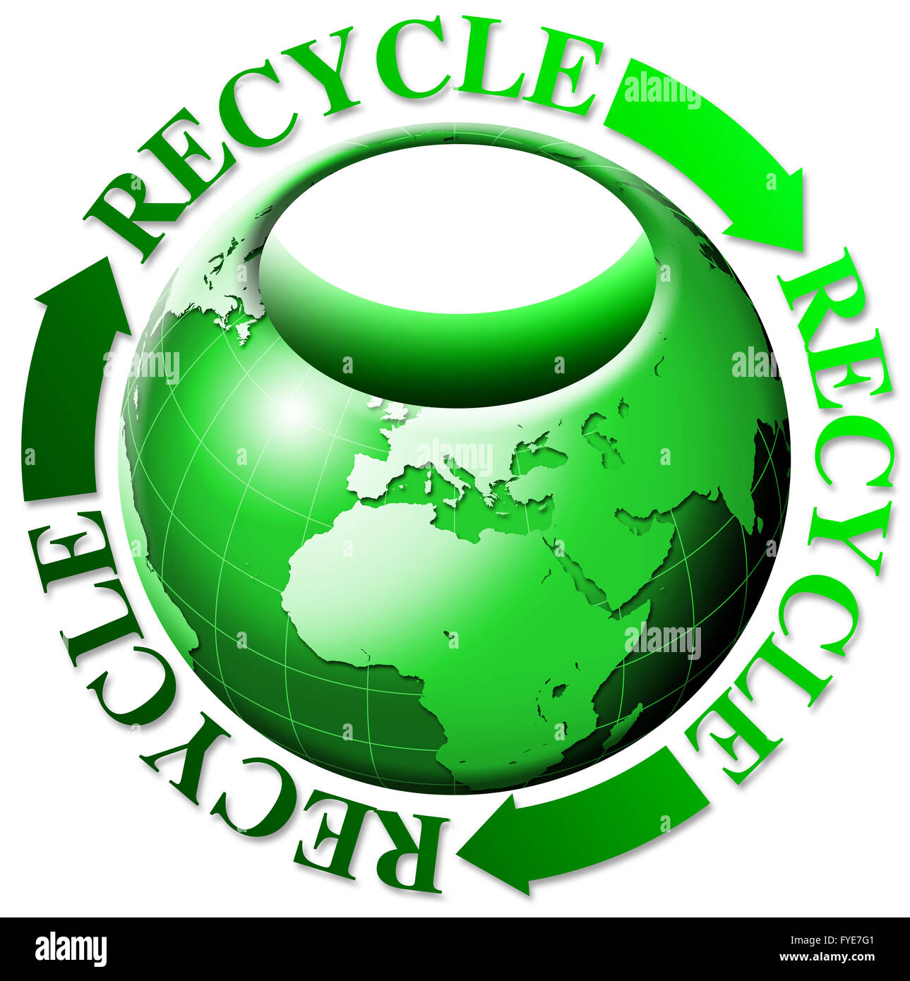 World globe earth recycle signs hi-res stock photography and images - Alamy