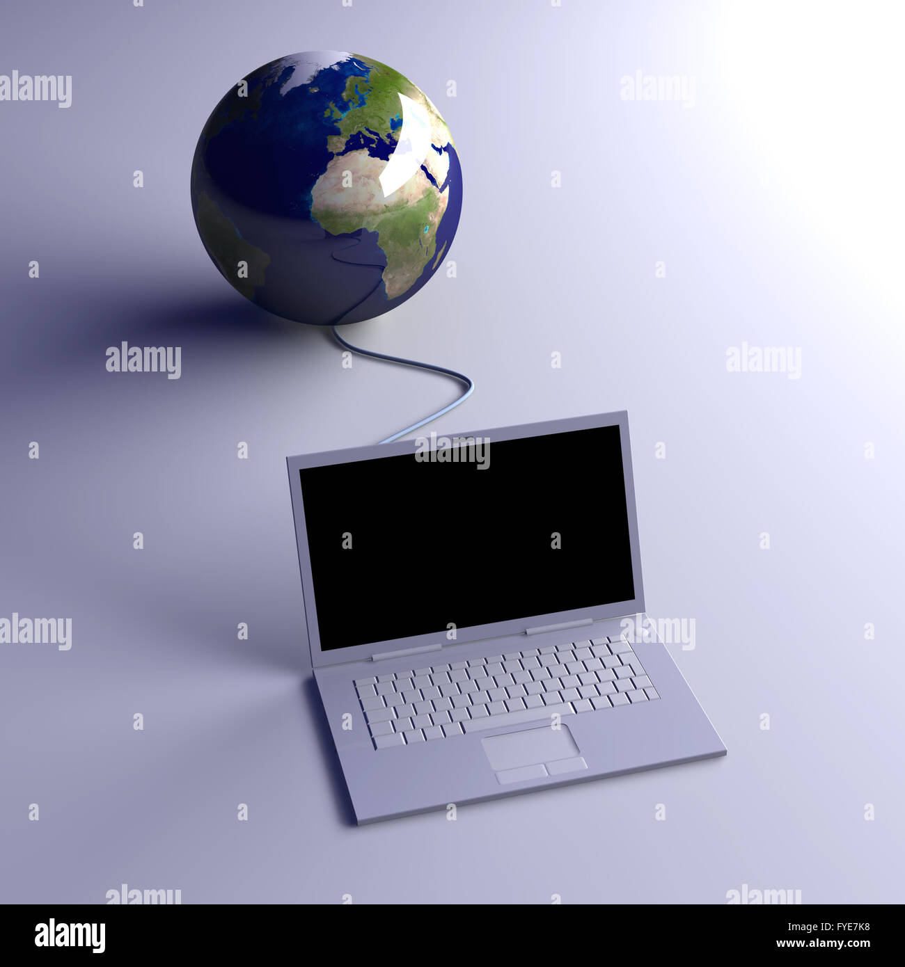 Render laptop connected internet hi-res stock photography and images ...
