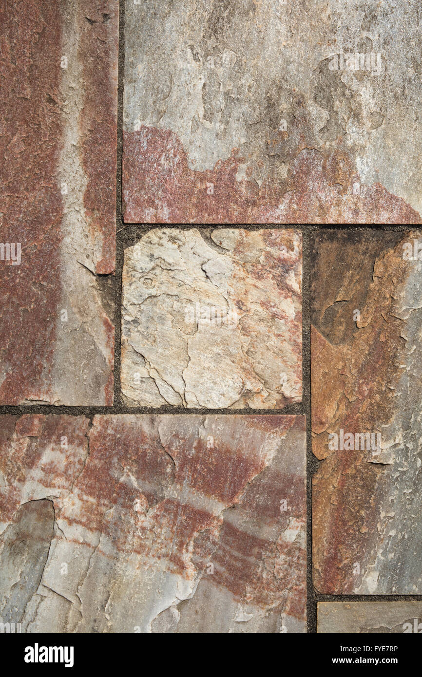 Detail of stone tiles texture outdoors with a geometric composition ...