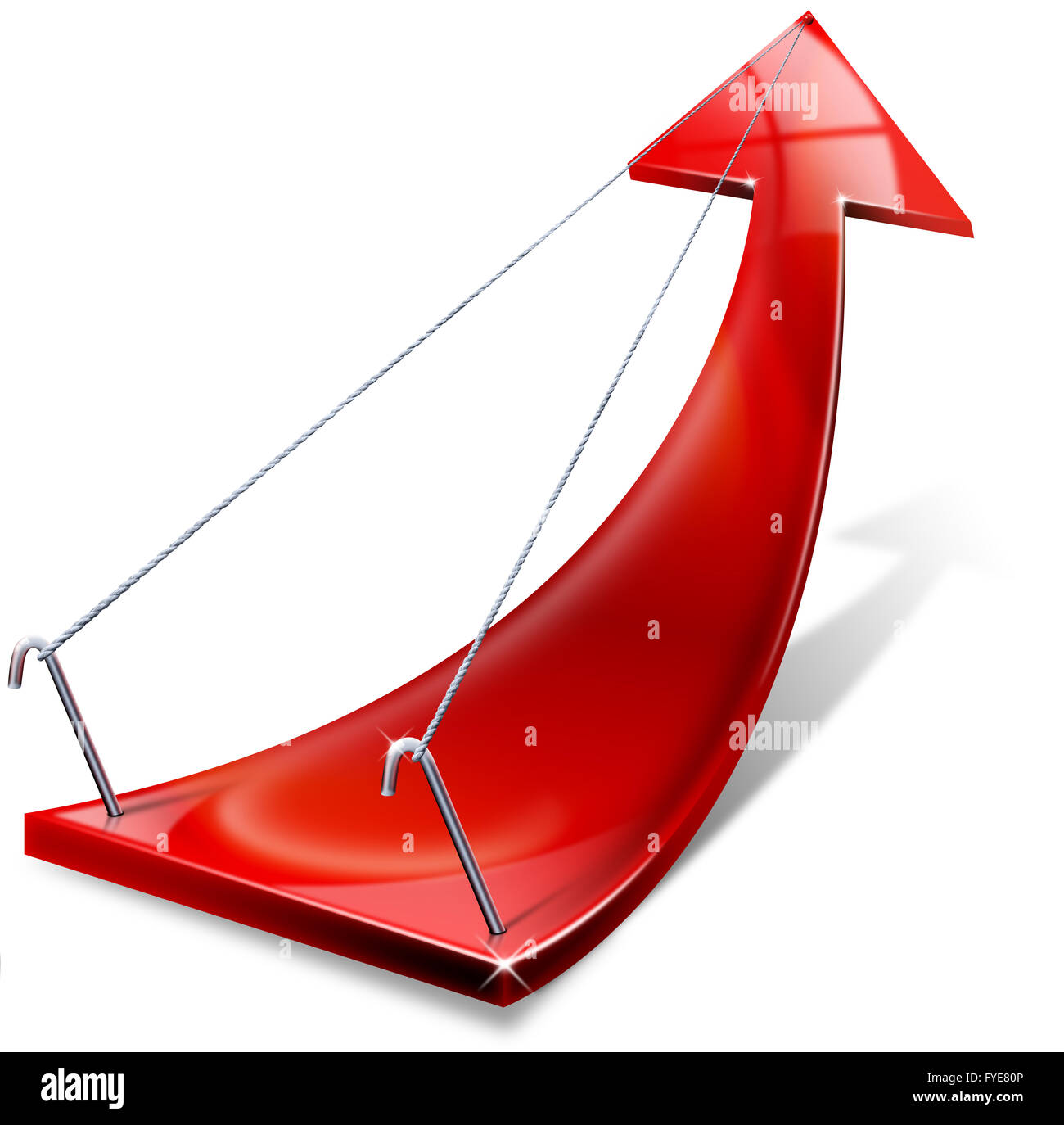 Red positive arrow Stock Photo - Alamy