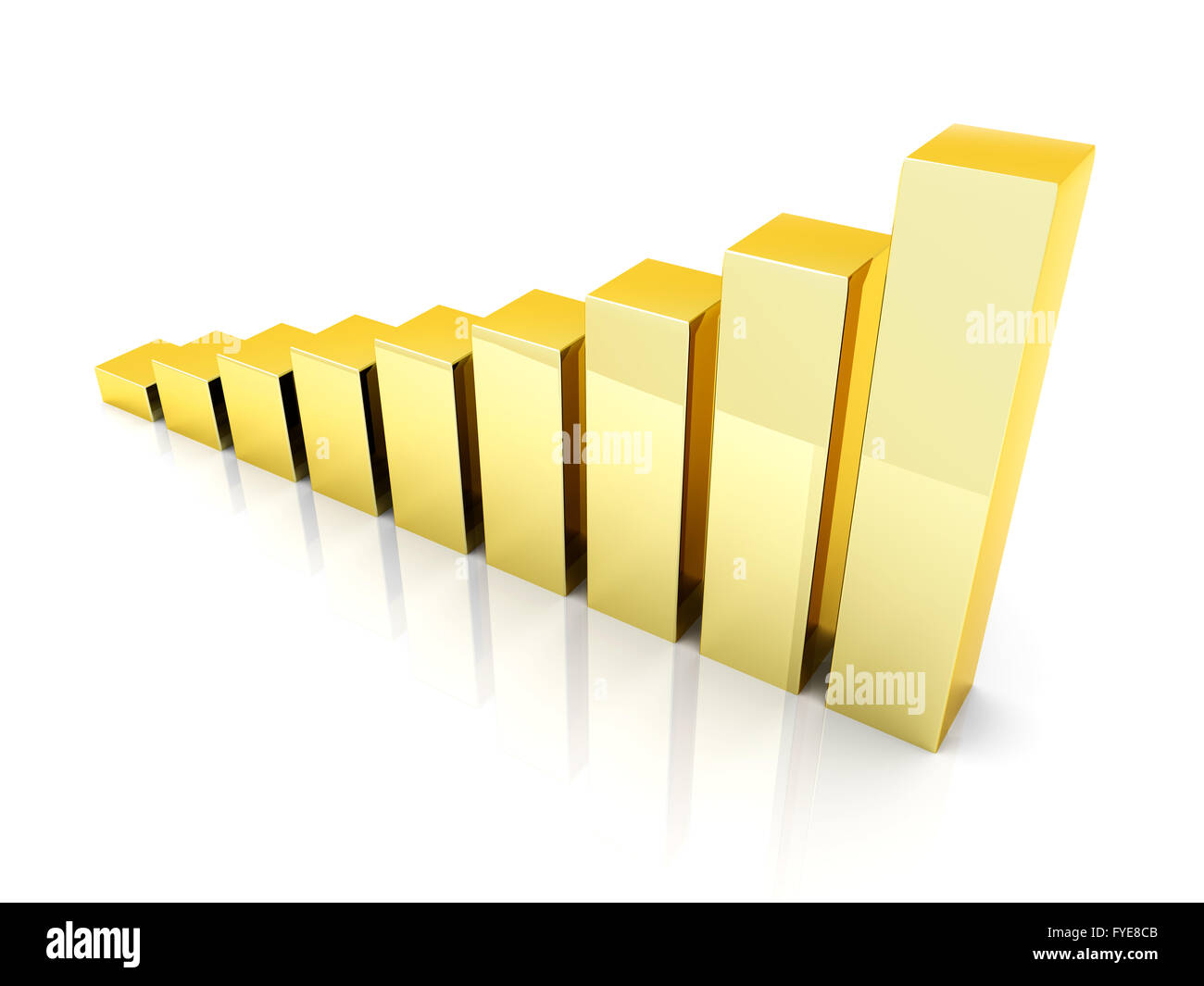 Bar graph rising trend Cut Out Stock Images & Pictures - Alamy