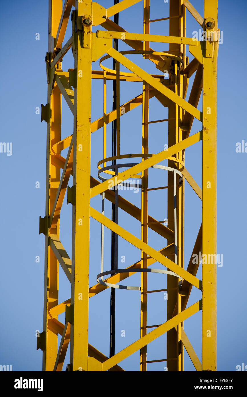 yellow crane, tower Stock Photo - Alamy