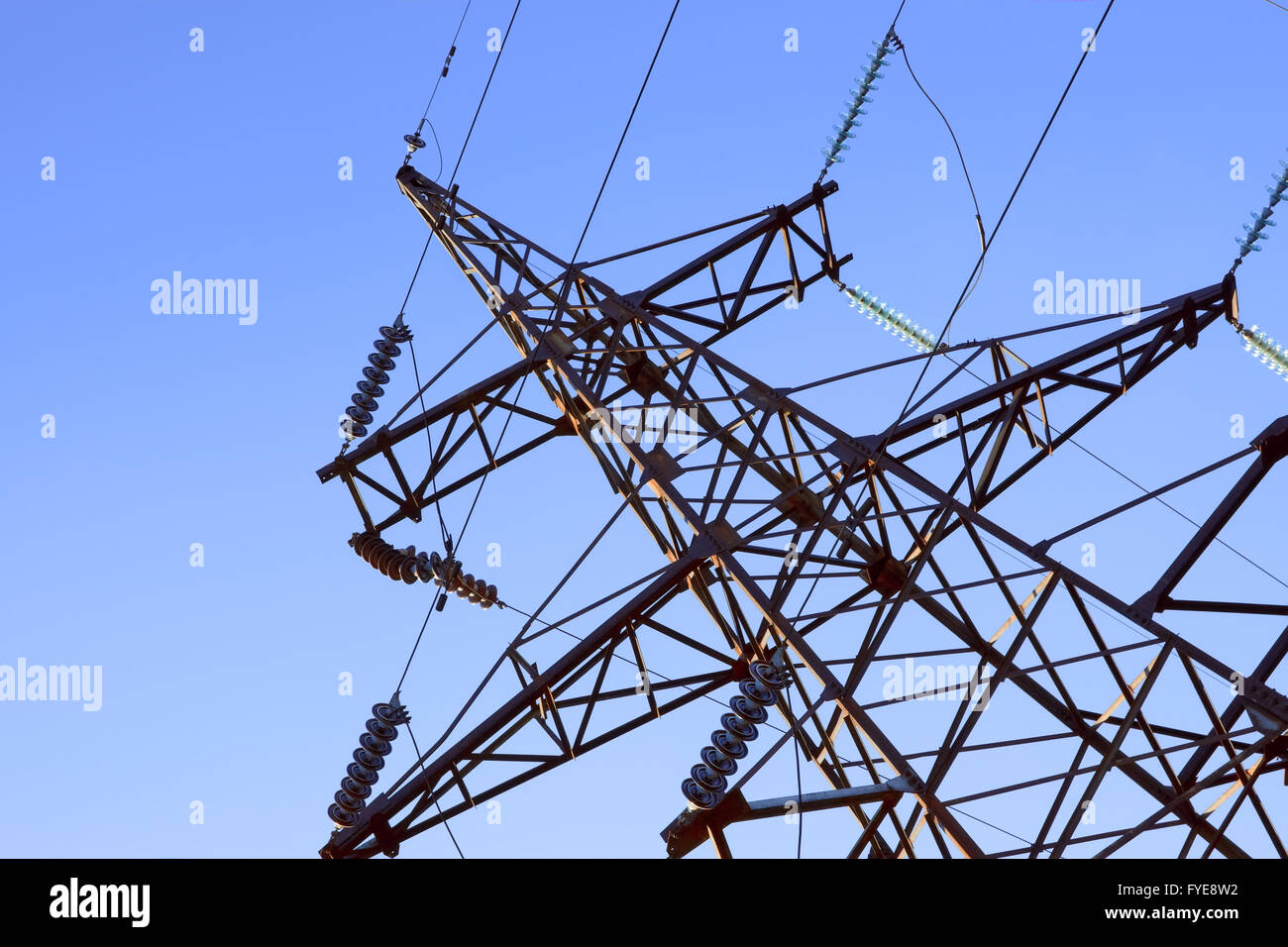 High-voltage metal pillar Stock Photo - Alamy