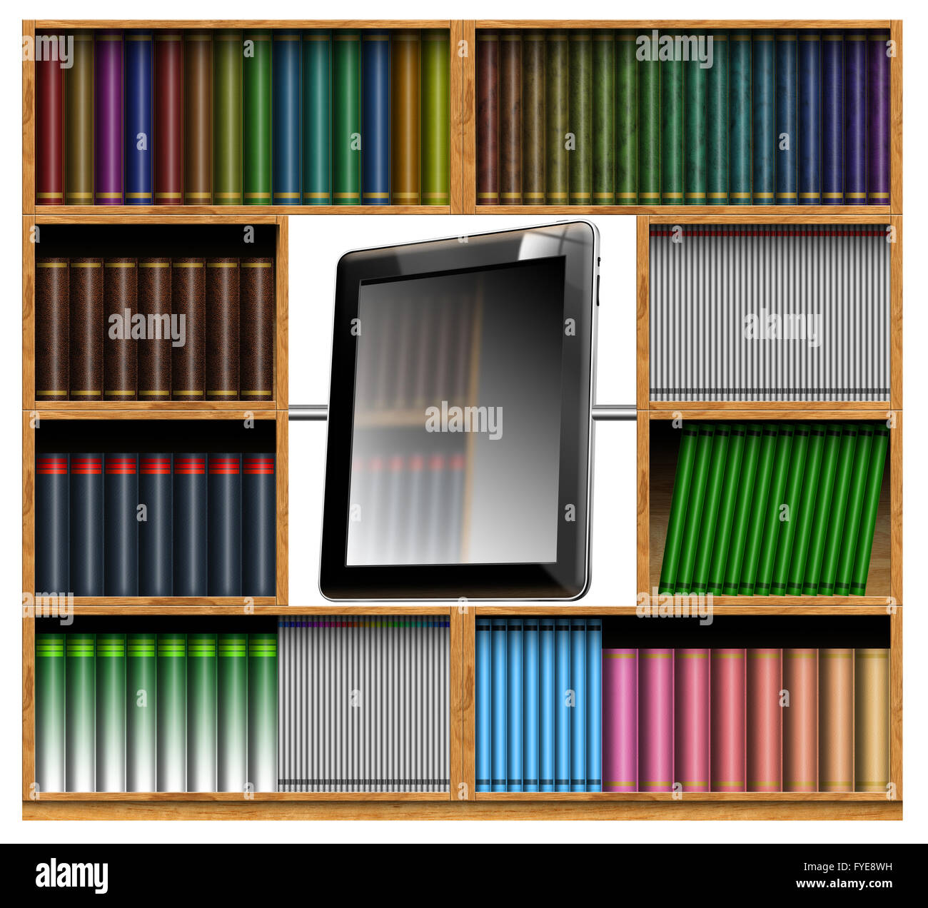 Concept of modern bookcase Stock Photo - Alamy