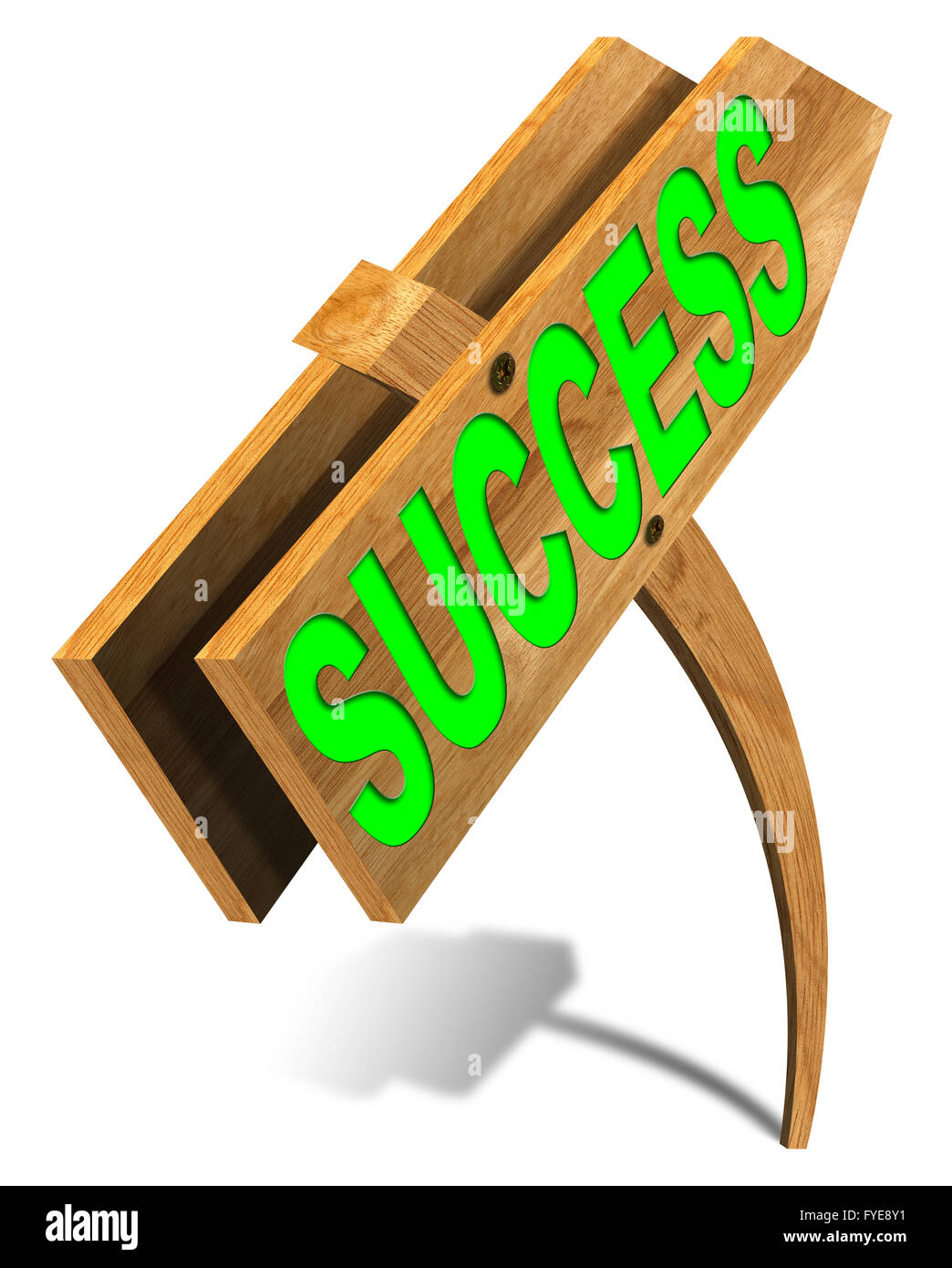Wooden Success Sign Stock Photo - Alamy