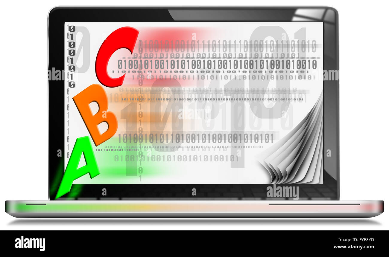 Children laptop alphabet hi-res stock photography and images - Alamy