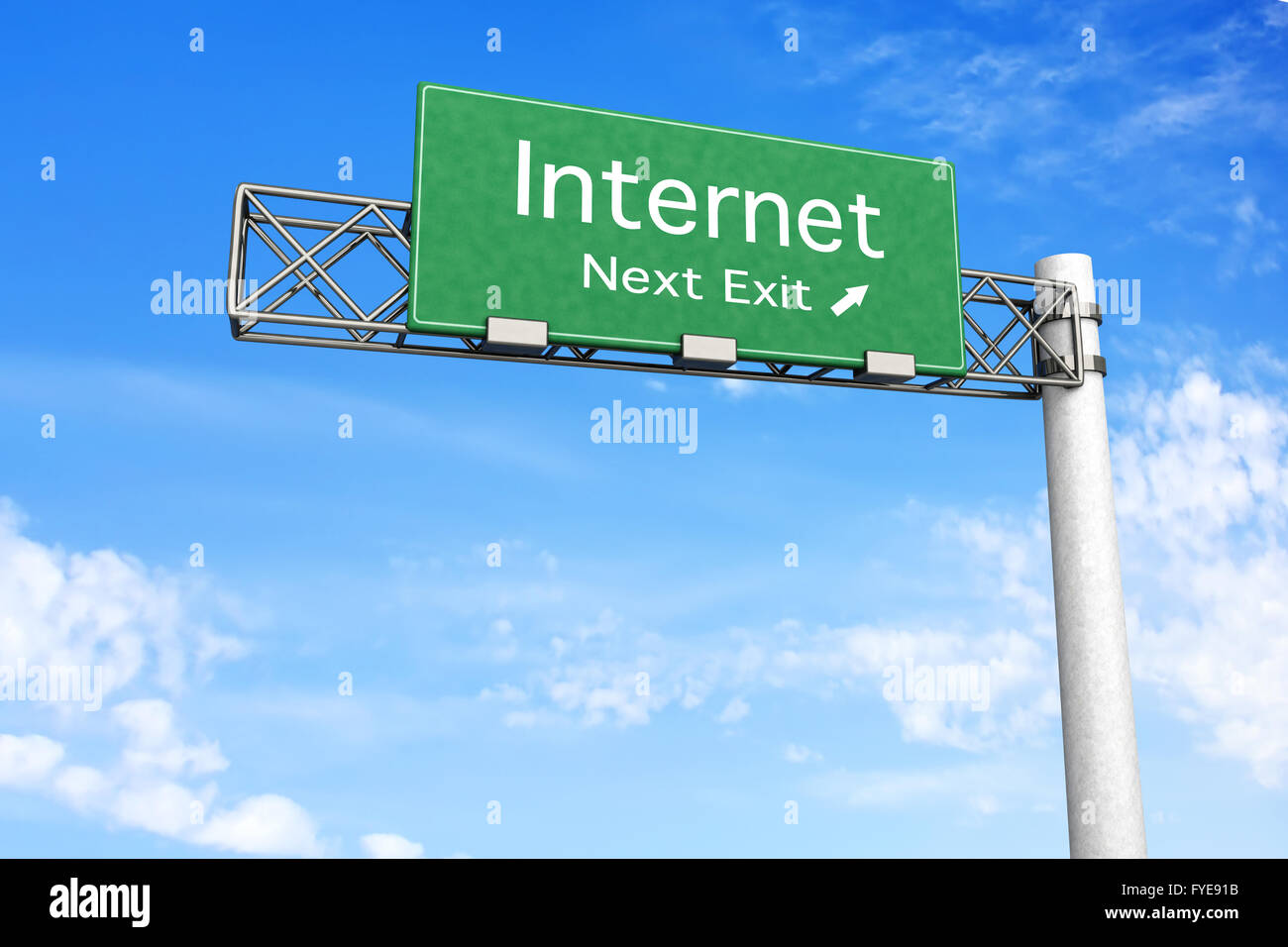 Highway Sign - Internet Stock Photo - Alamy