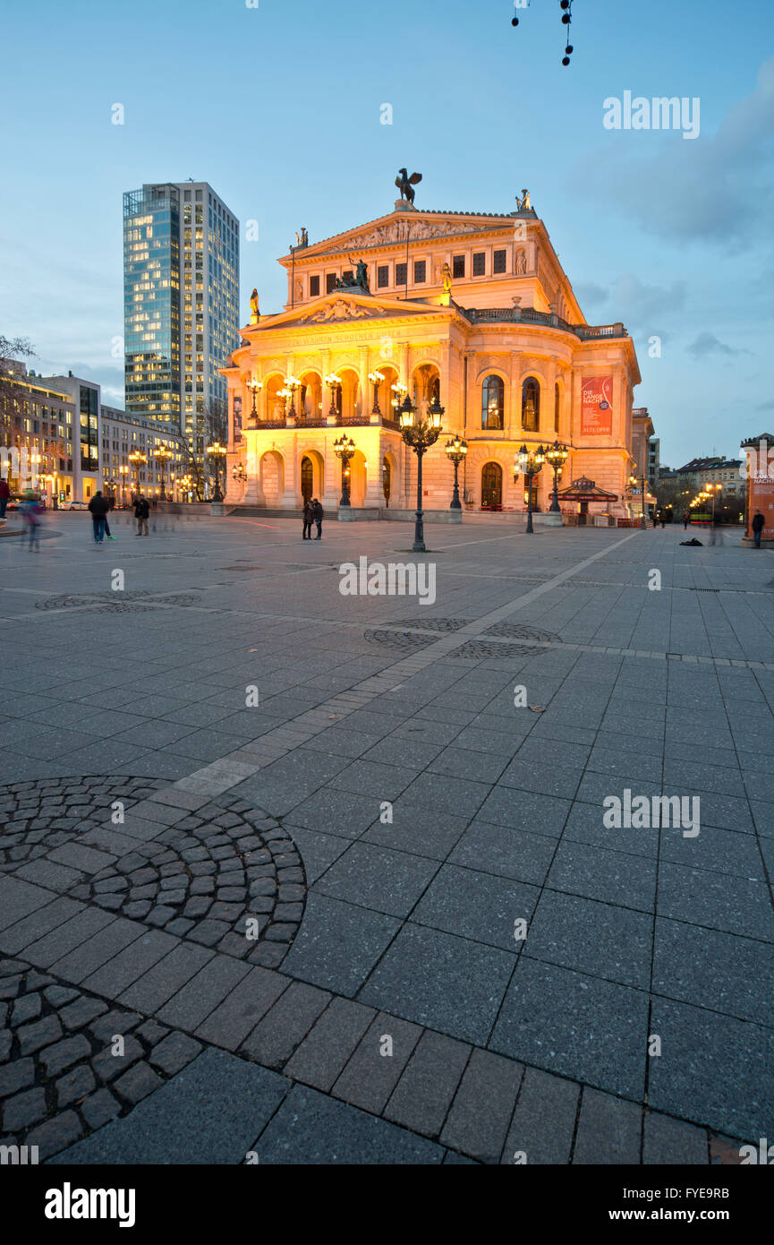 Europe, Germany, Frankfurt on the Main, Old Opera House, Opera Square ...