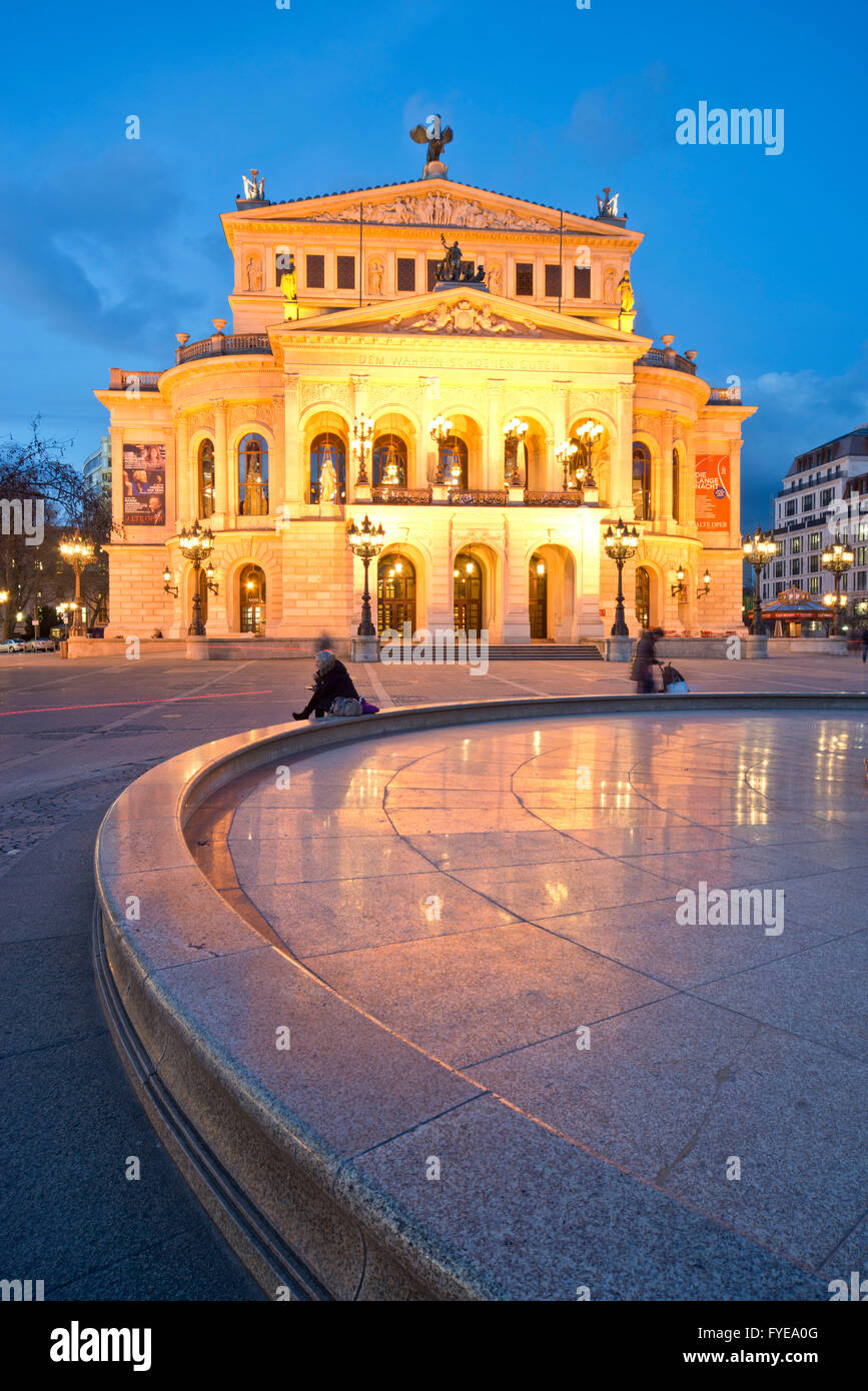 Europe, Germany, Frankfurt on the Main, Old Opera House, Opera Square ...