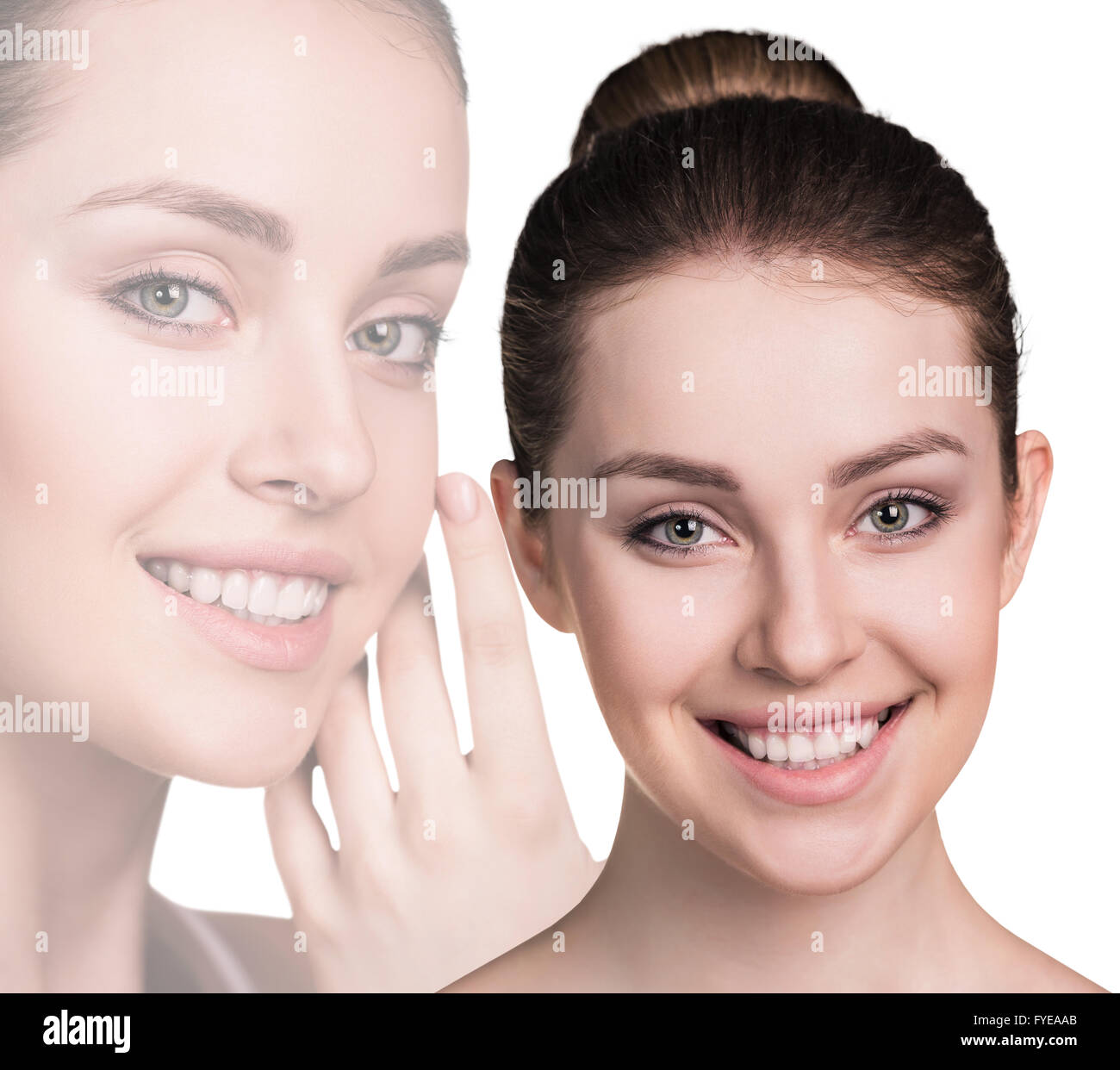 Fresh beautiful woman face Stock Photo - Alamy