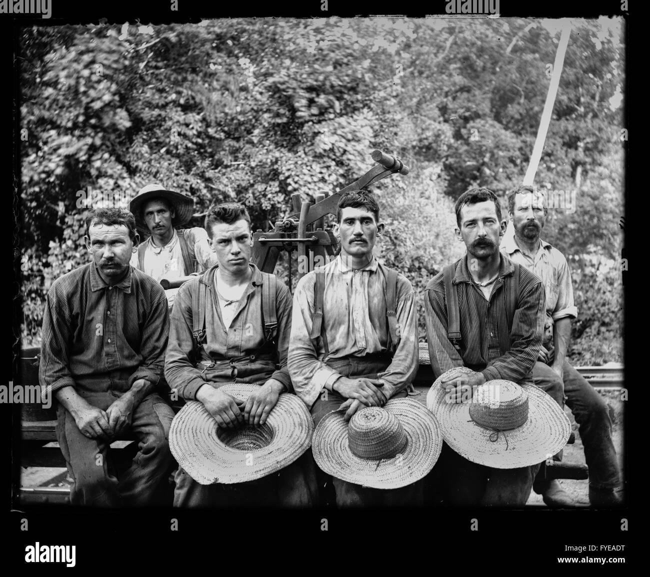 Victorian photograph of men working on a railroad in Fallston, Maryland ...