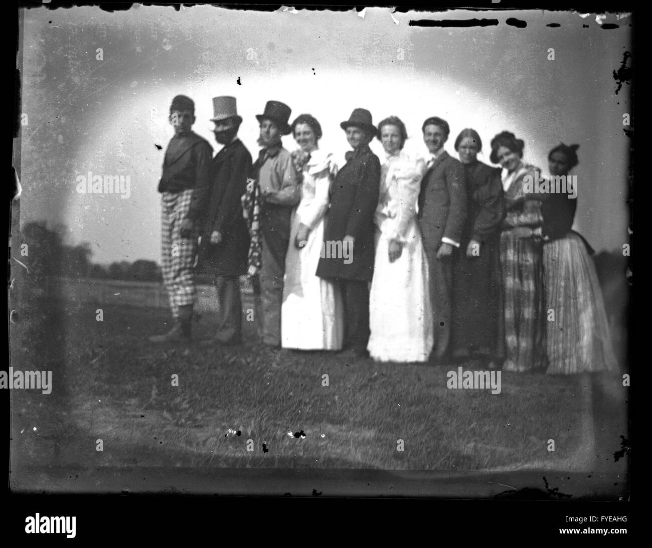 Victorian photograph of a group of people in Fallston, Maryland Stock ...