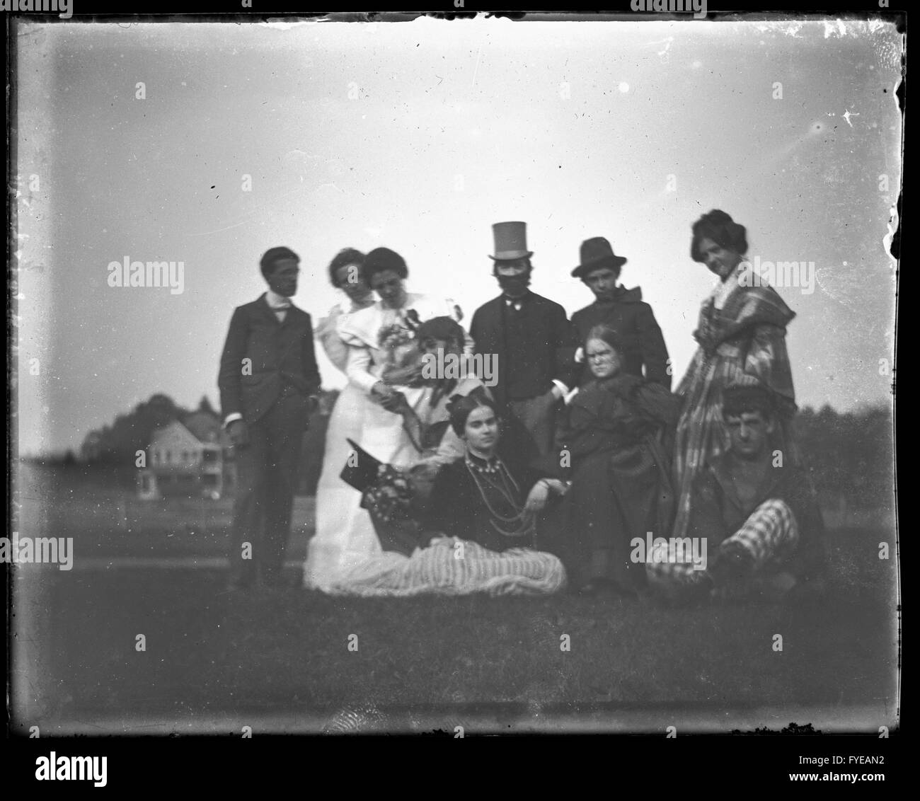 Victorian photograph of a group of actors in Fallston, Maryland Stock ...