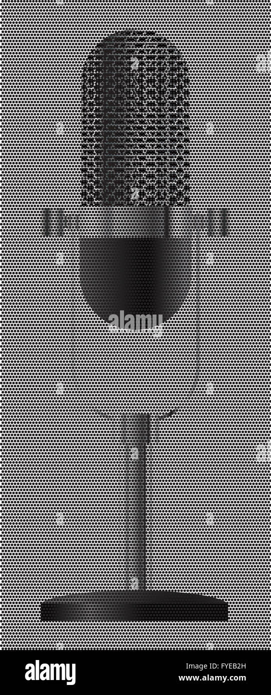 A realistic retro looking desk mic on a stand Stock Photo - Alamy