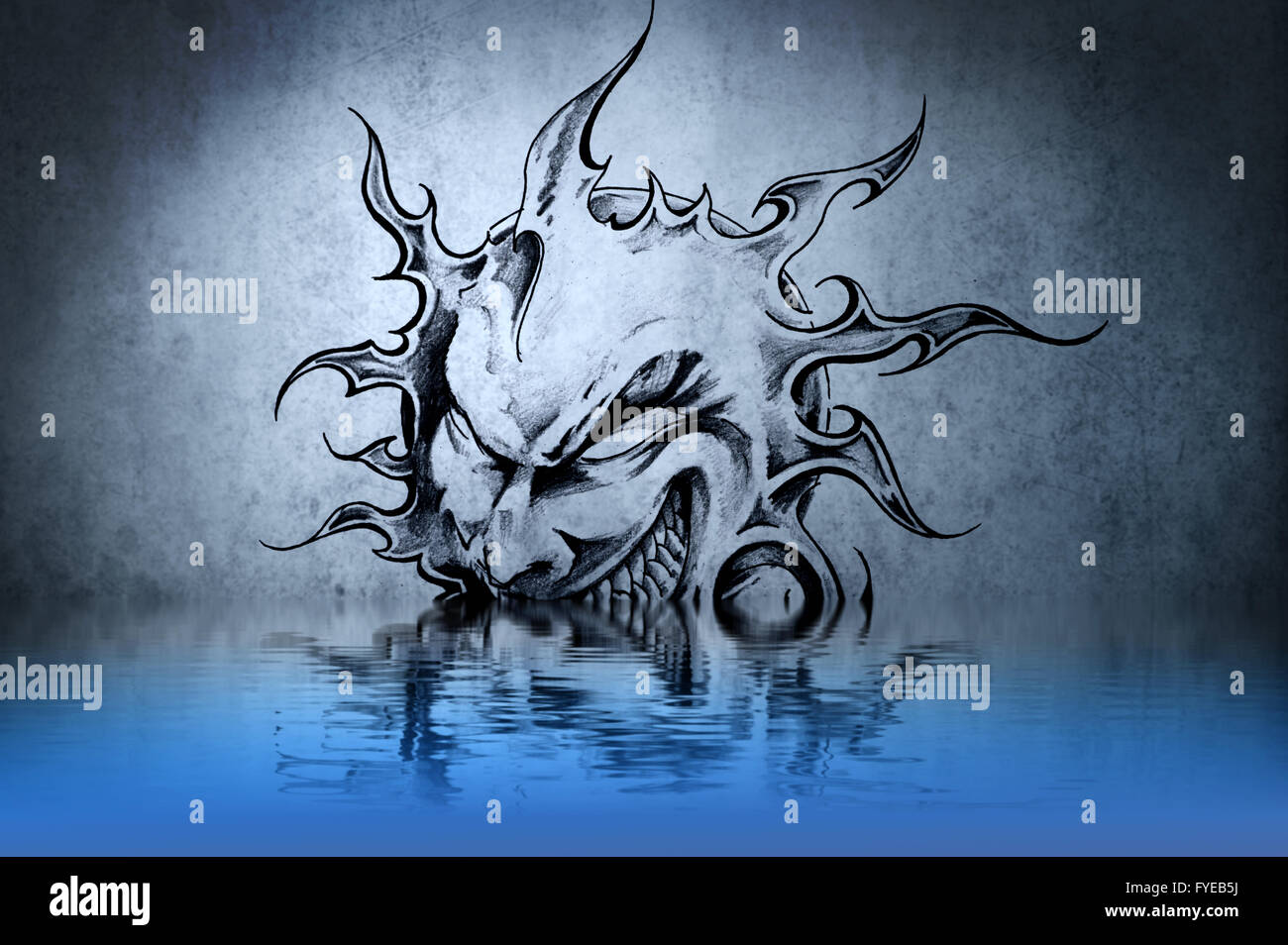 Evil Sun Tattoo Designs