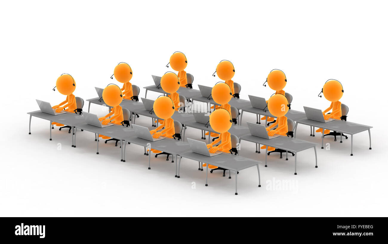 People with headsets business Cut Out Stock Images & Pictures - Alamy