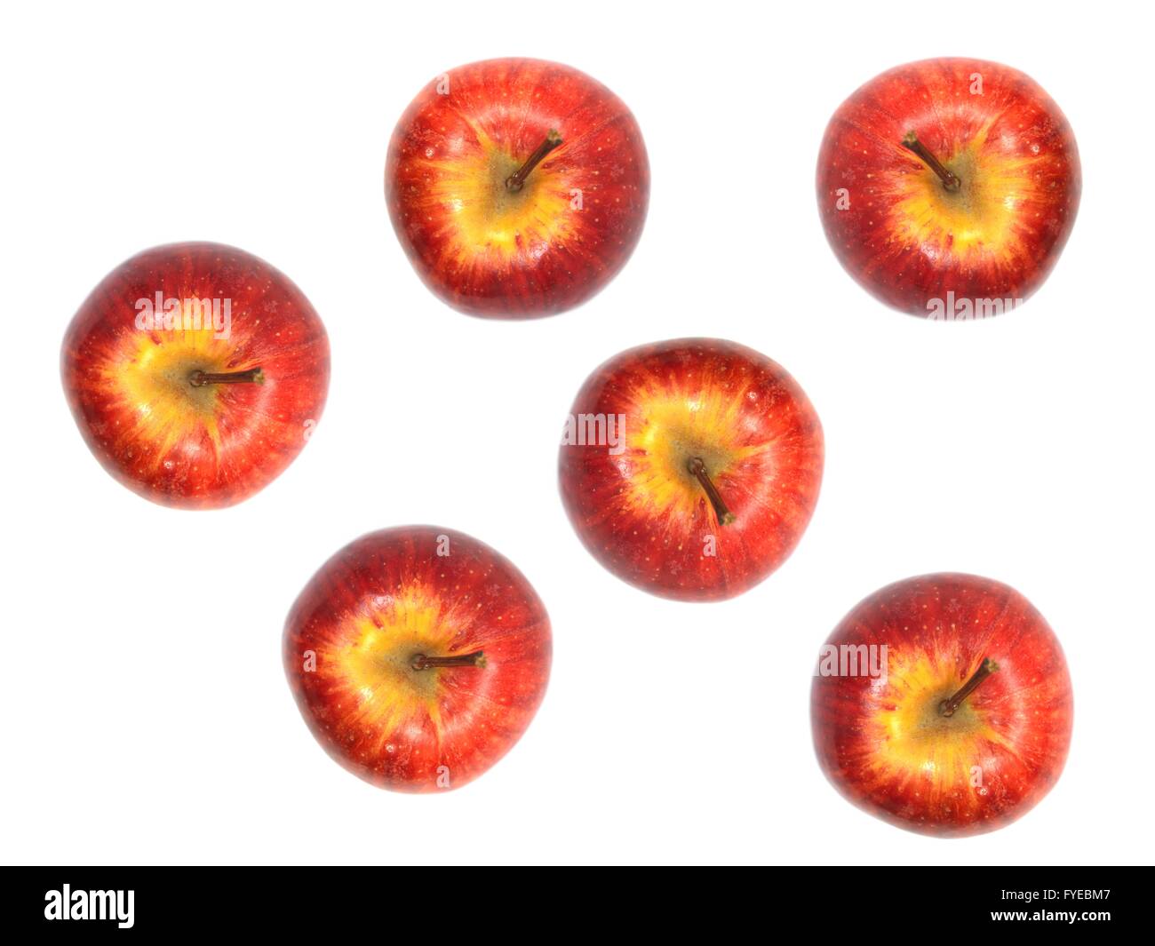 Red apples isolated against a white background Stock Photo - Alamy