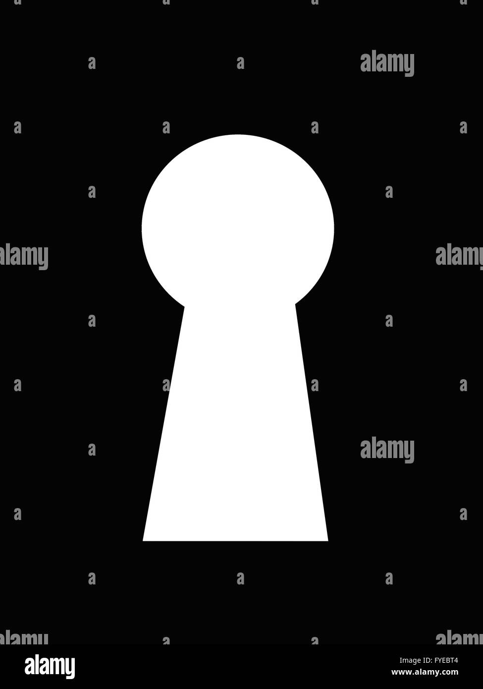 A keyhole isolated against a black background Stock Photo - Alamy