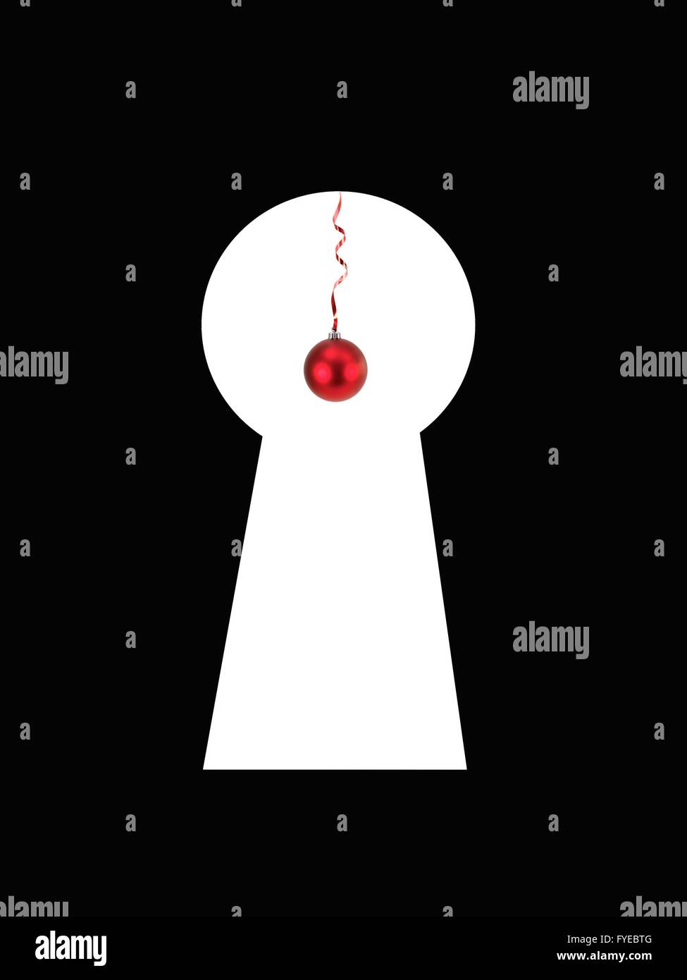 A keyhole isolated against a black background Stock Photo - Alamy