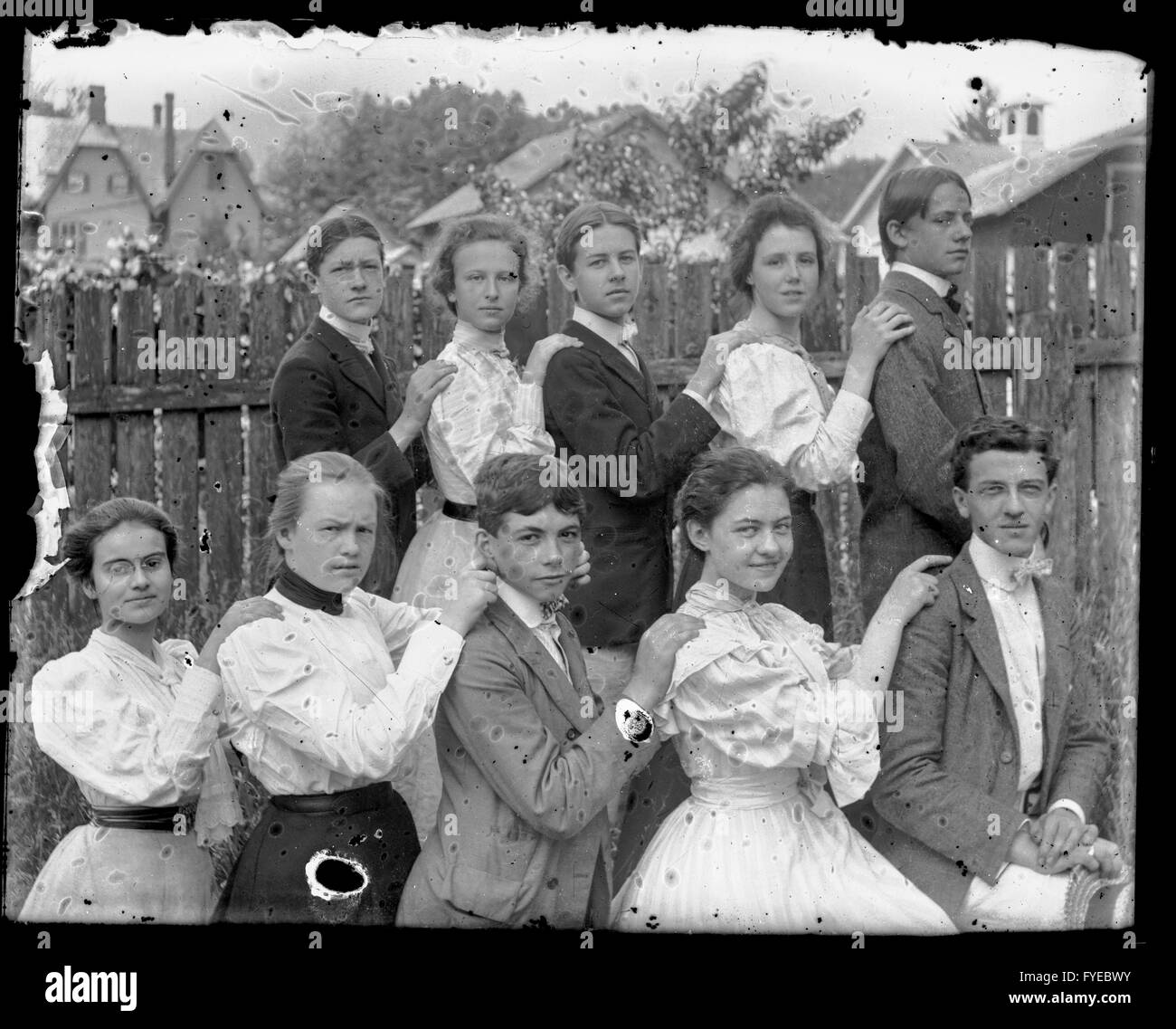 Victorian photograph of a group of young people in a play in Fallston ...