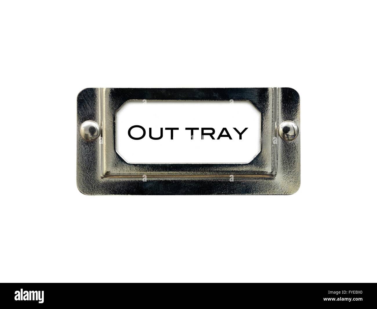 Tray labels isolated against a white background Stock Photo - Alamy