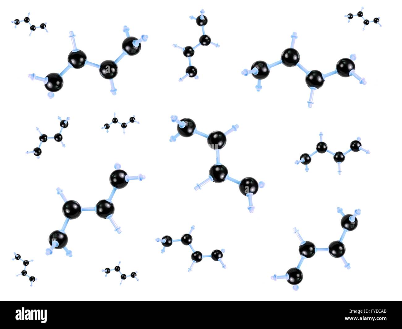 A molecule structure isolated against a white background Stock Photo ...