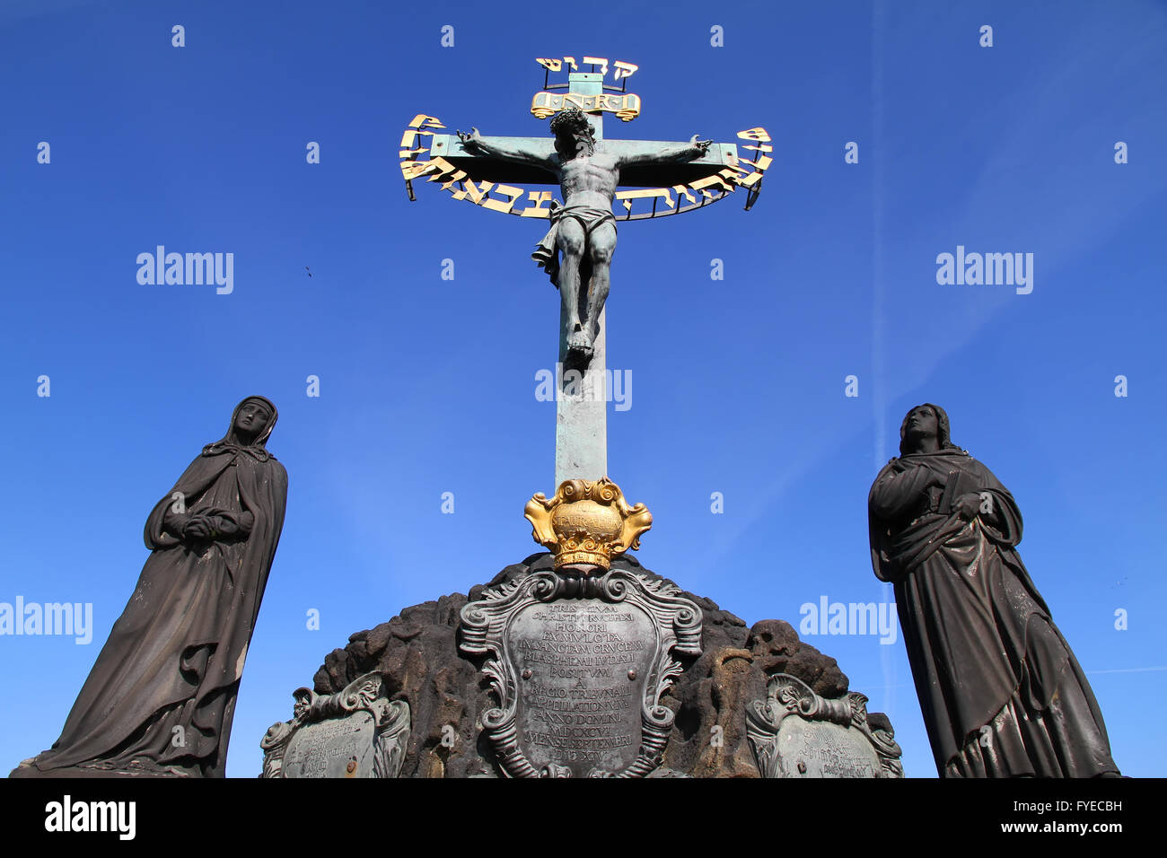 Cross in Prague Stock Photo - Alamy