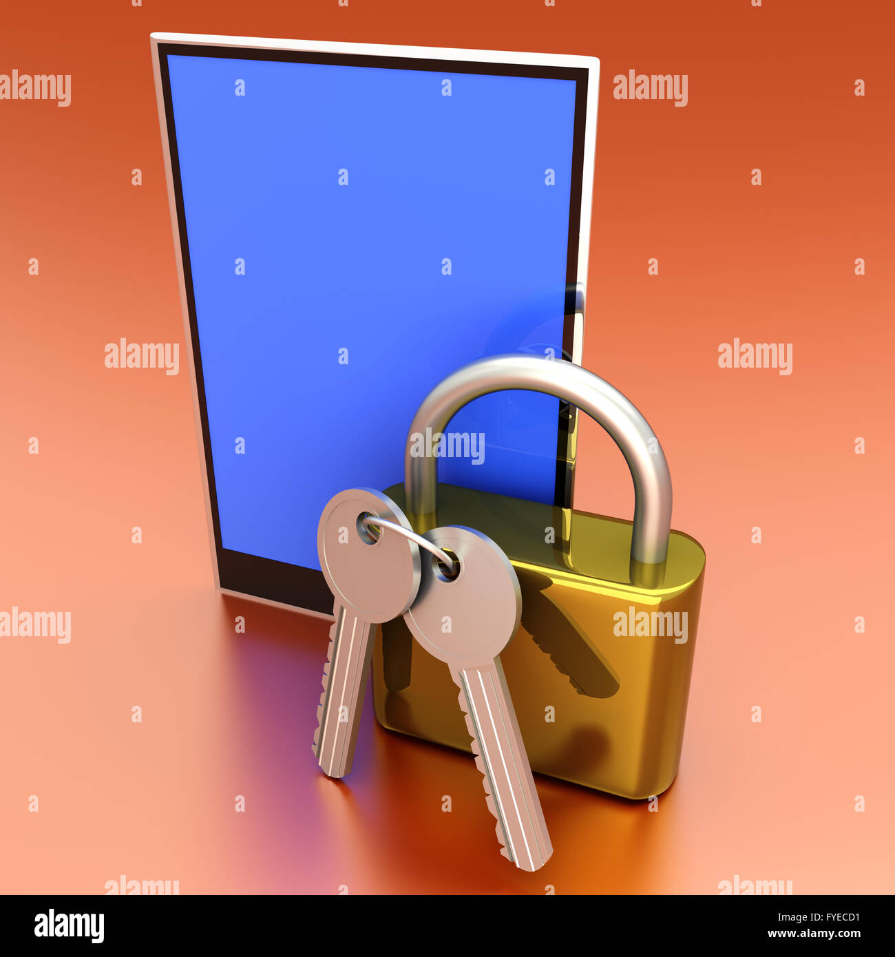 Secure Tablet PC Stock Photo - Alamy