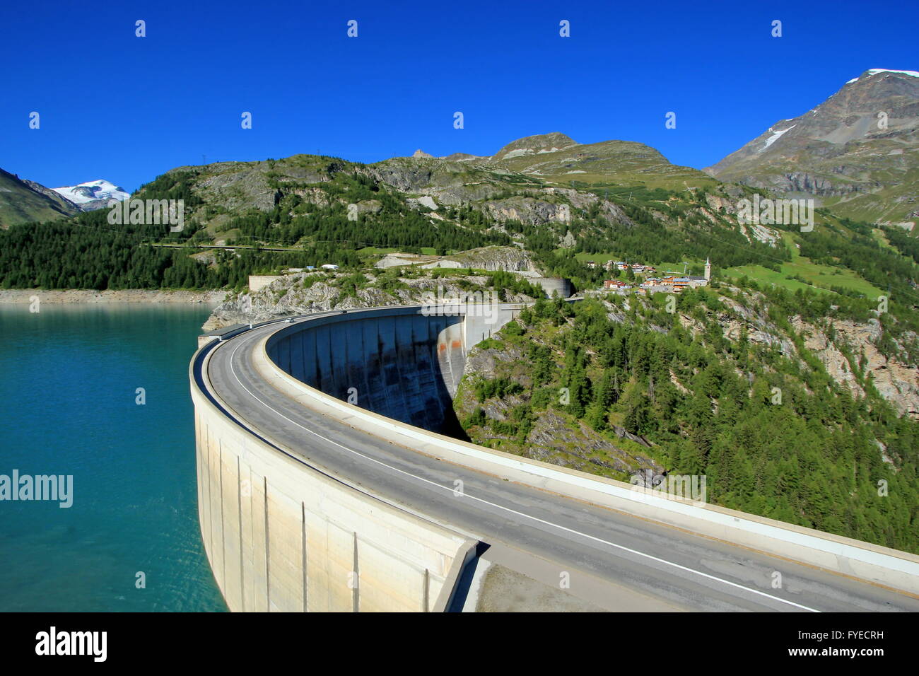 Dam of Chevril or Tignes and Mont-Pourri, France Stock Photo - Alamy