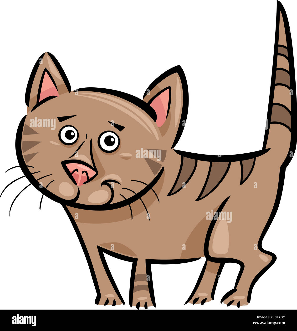 cartoon illustration of cat or kitten Stock Photo - Alamy