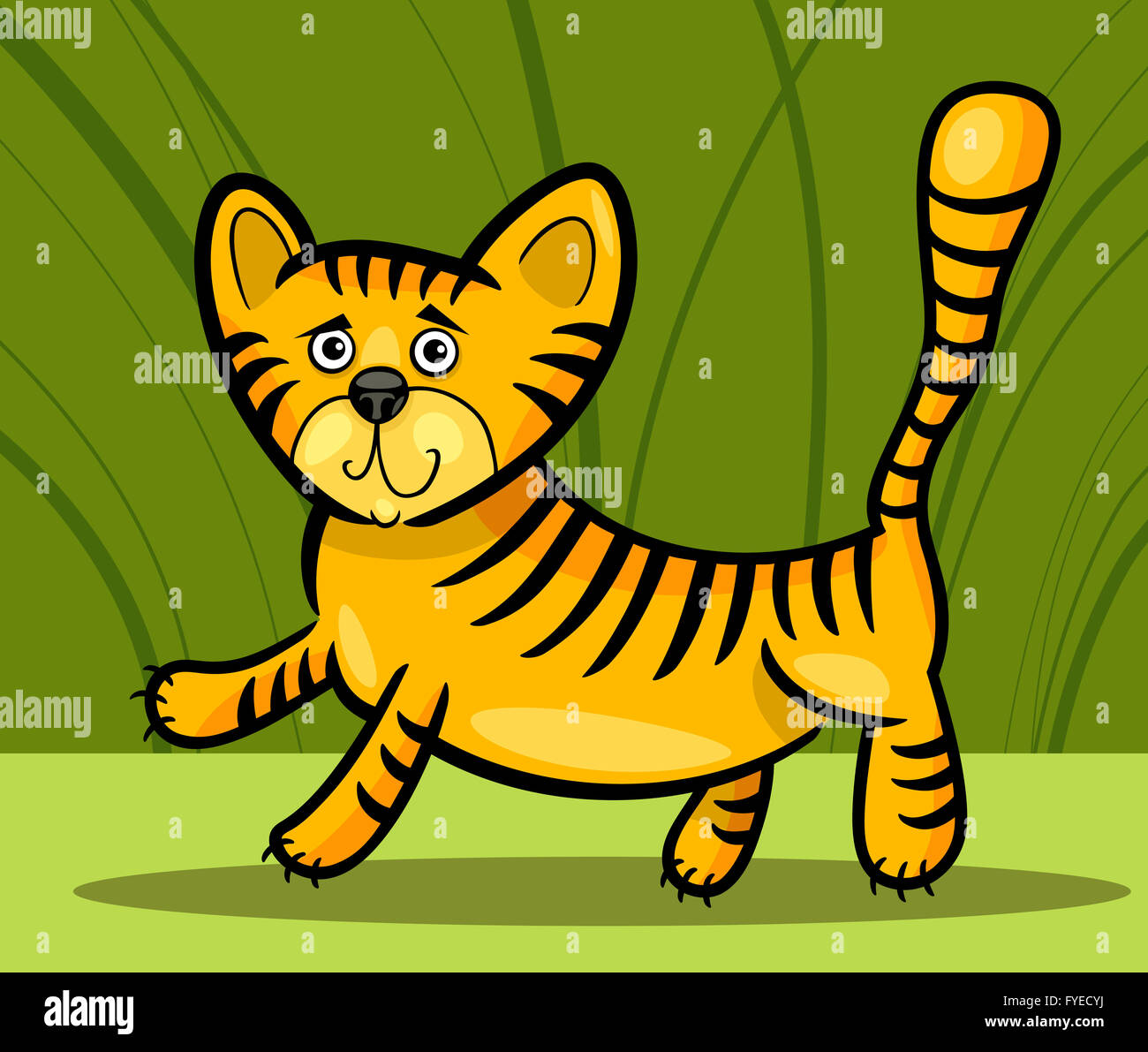 Tiger icon in cartoon hi-res stock photography and images - Alamy