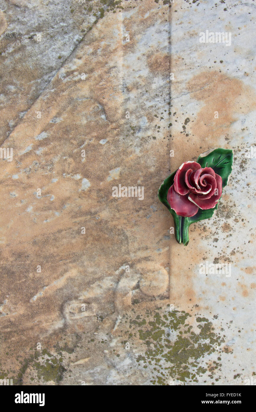 Rose on gravestone hi-res stock photography and images - Alamy