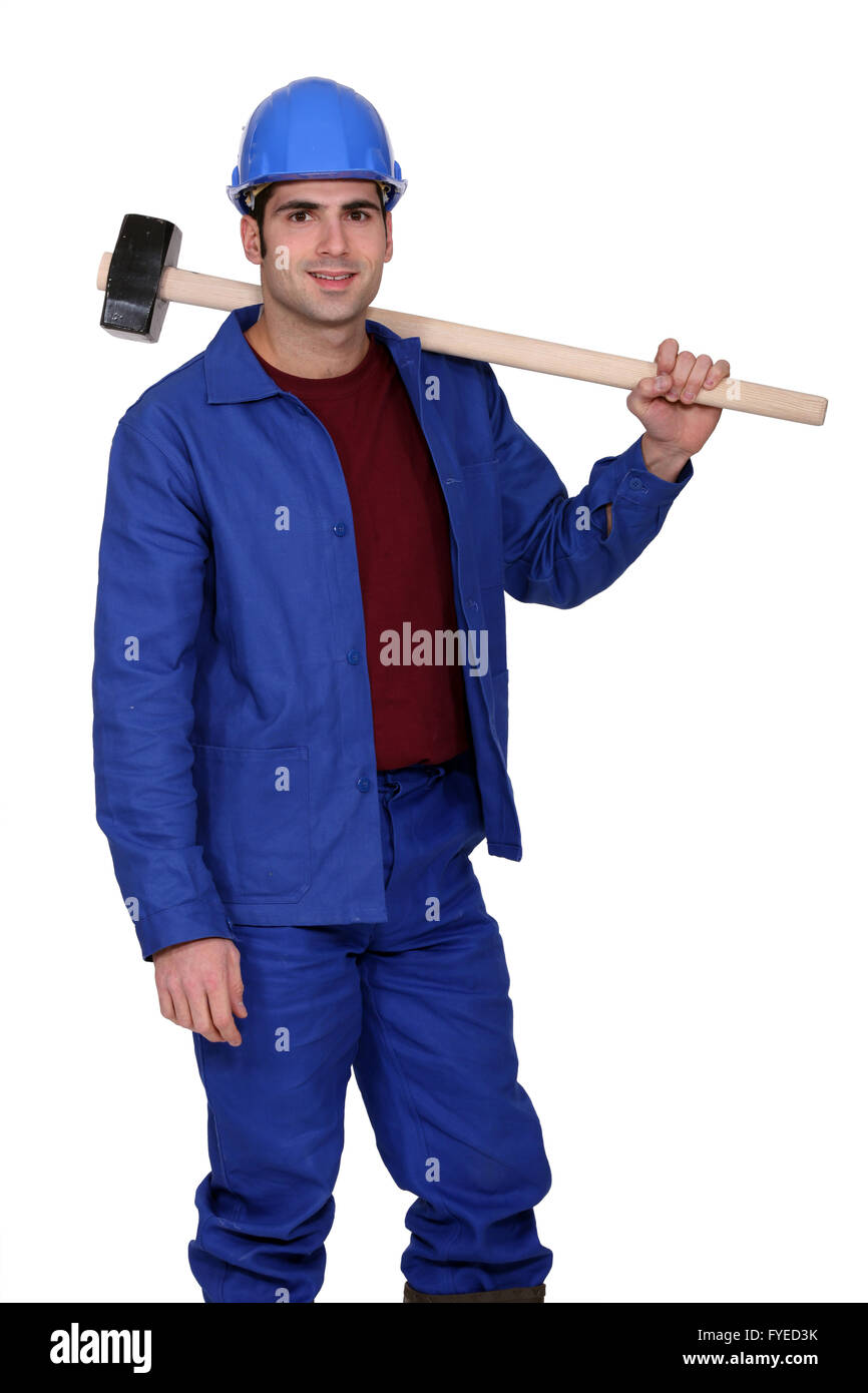 Holding sledge hammer hi-res stock photography and images - Alamy