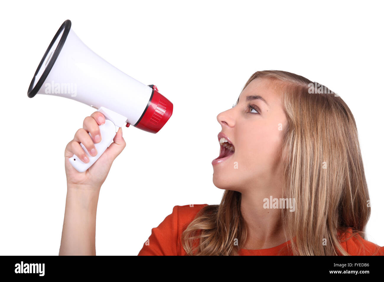 Megaphone head hi-res stock photography and images - Alamy