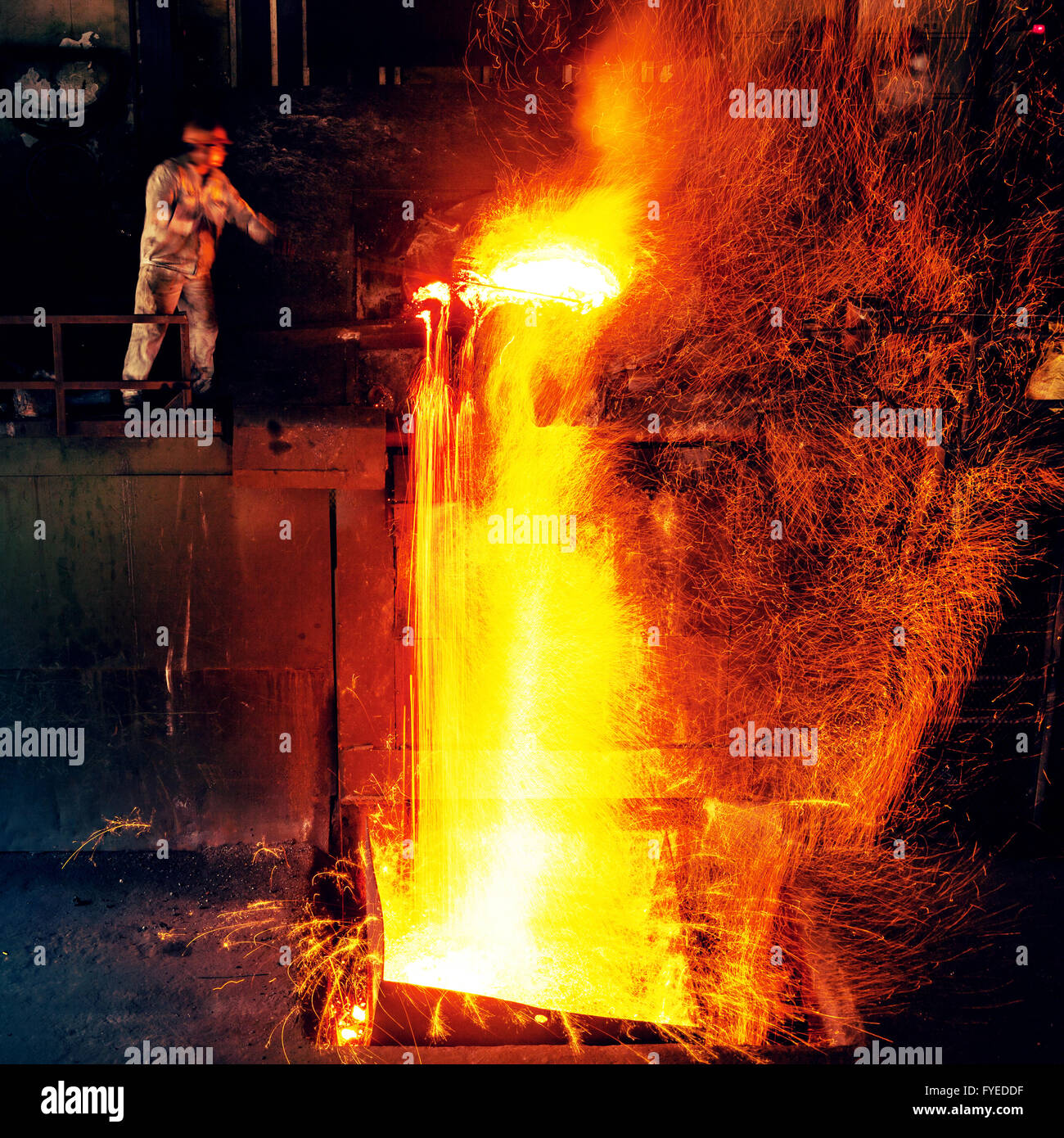Open hearth steel furnace hi-res stock photography and images - Alamy