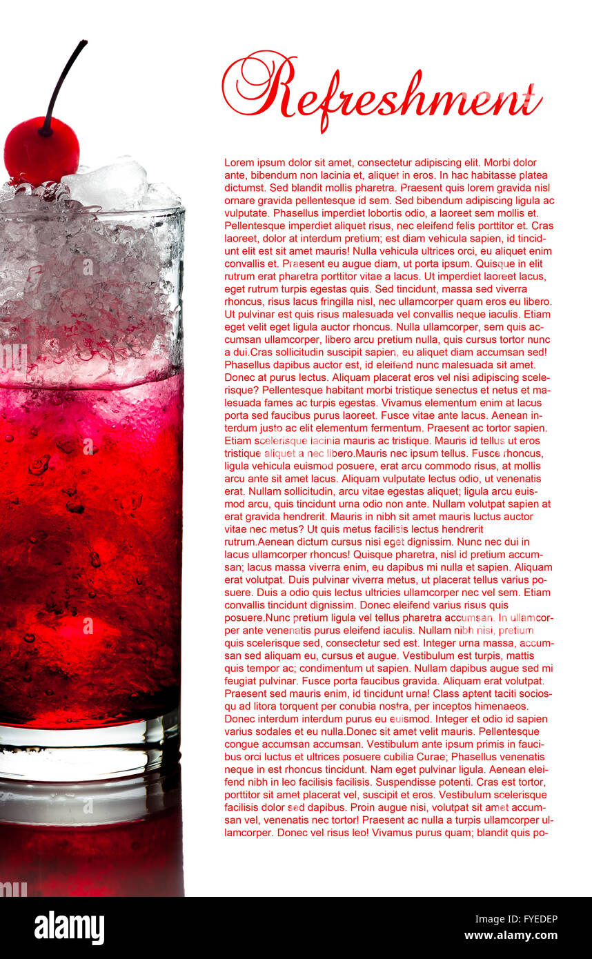 Red Alcoholic Cocktails Stock Photo - Alamy