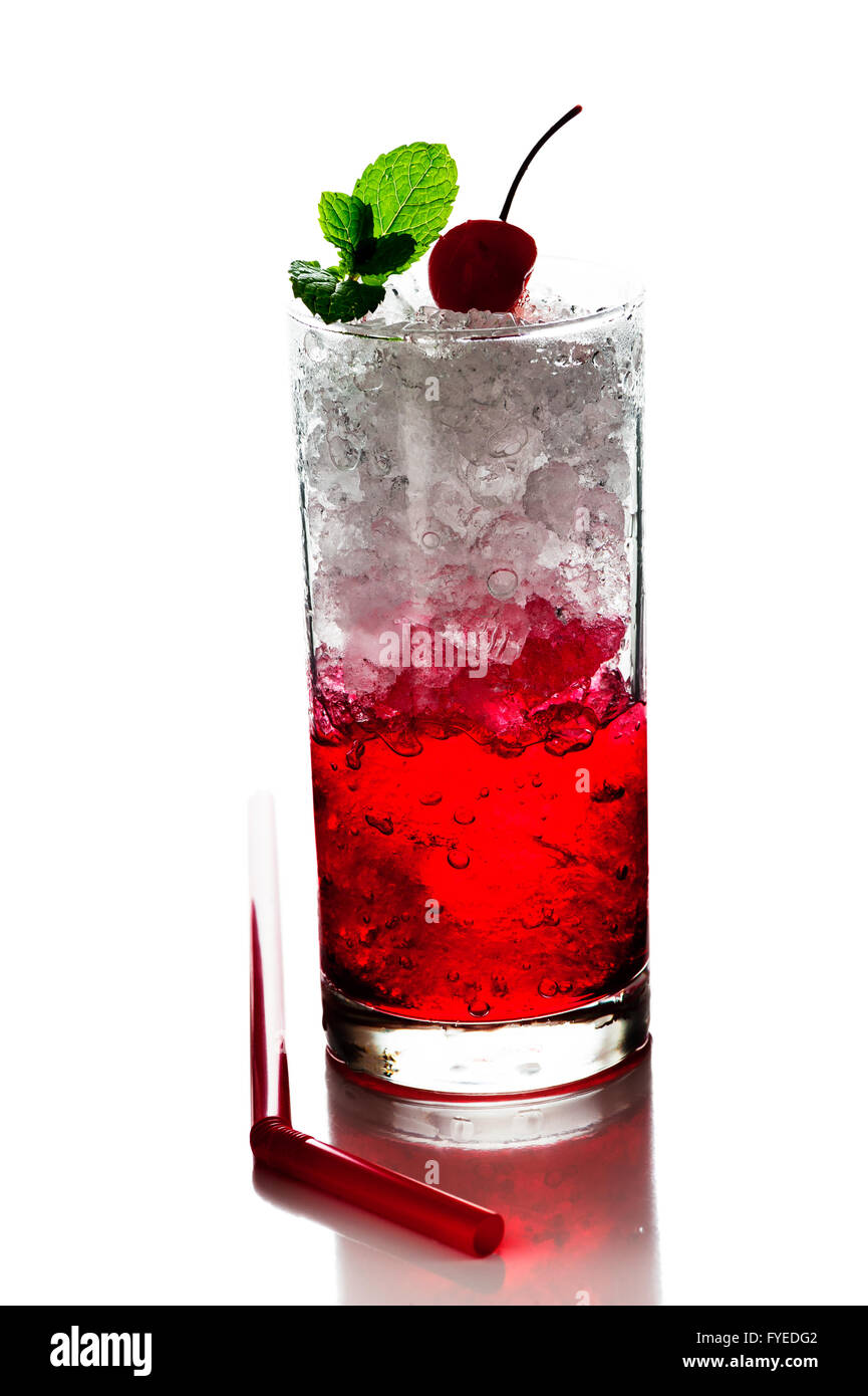 Red Alcoholic Cocktails Stock Photo - Alamy
