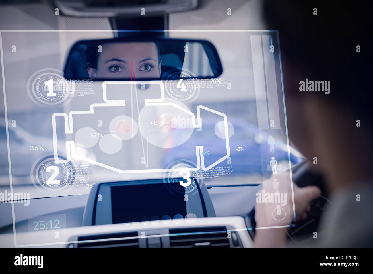 Composite image of engine interface Stock Photo - Alamy