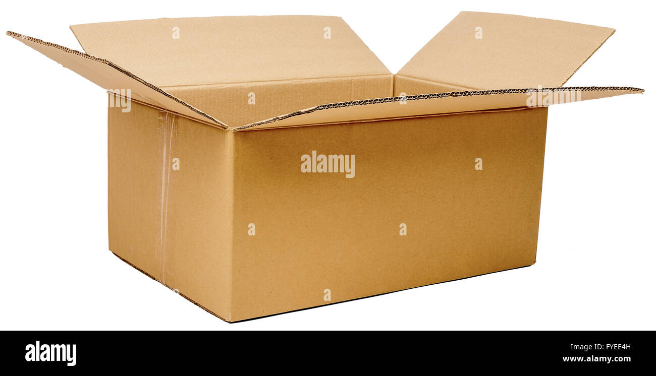 Opened cardboard box Stock Photo - Alamy
