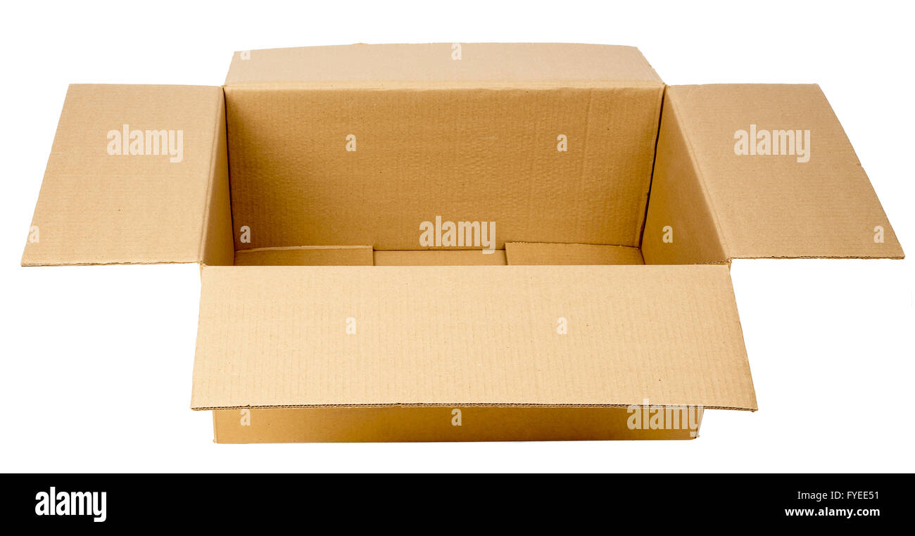 Open cardboard box Stock Photo - Alamy