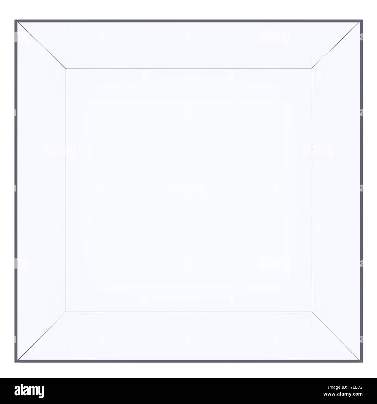 Empty glass cube Stock Photo - Alamy