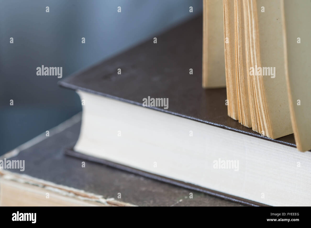 Pile of old books close up Stock Photo - Alamy