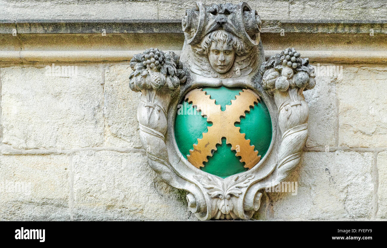 Emblem at Oxford university's Oriel college (formerly known as King's ...