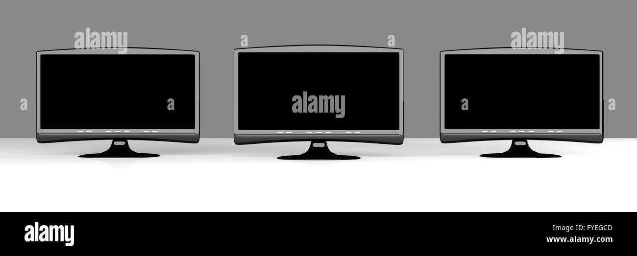 Computer tv programme Black and White Stock Photos & Images - Alamy