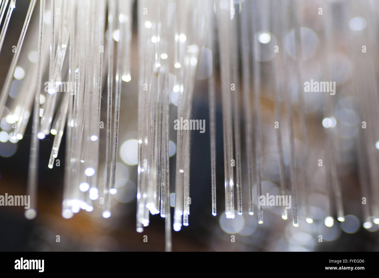 Optical fiber picture with details and light effects Stock Photo - Alamy