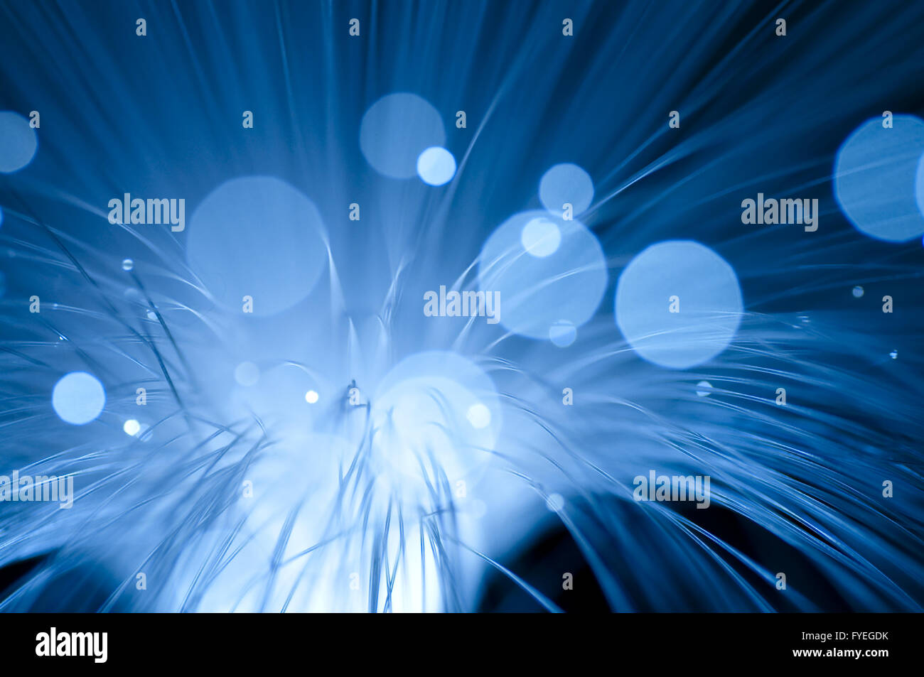 Optical fiber picture with details and light effects Stock Photo - Alamy